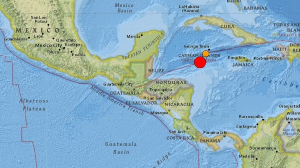 Mapa De Las Islas Caimán Y El Caribe