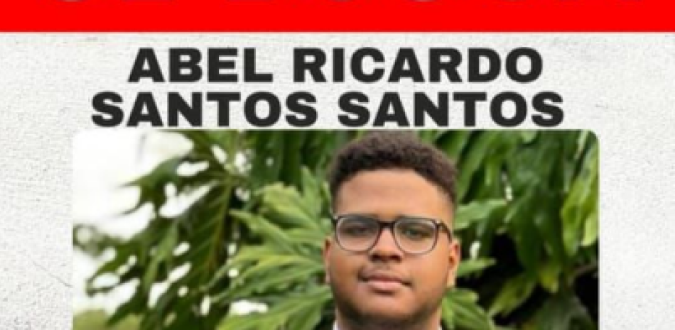 Familiares reportan desaparición de Abel Ricardo Santos en el Ensanche Ozama