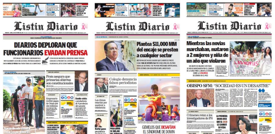 "Portadas"| Listín Diario