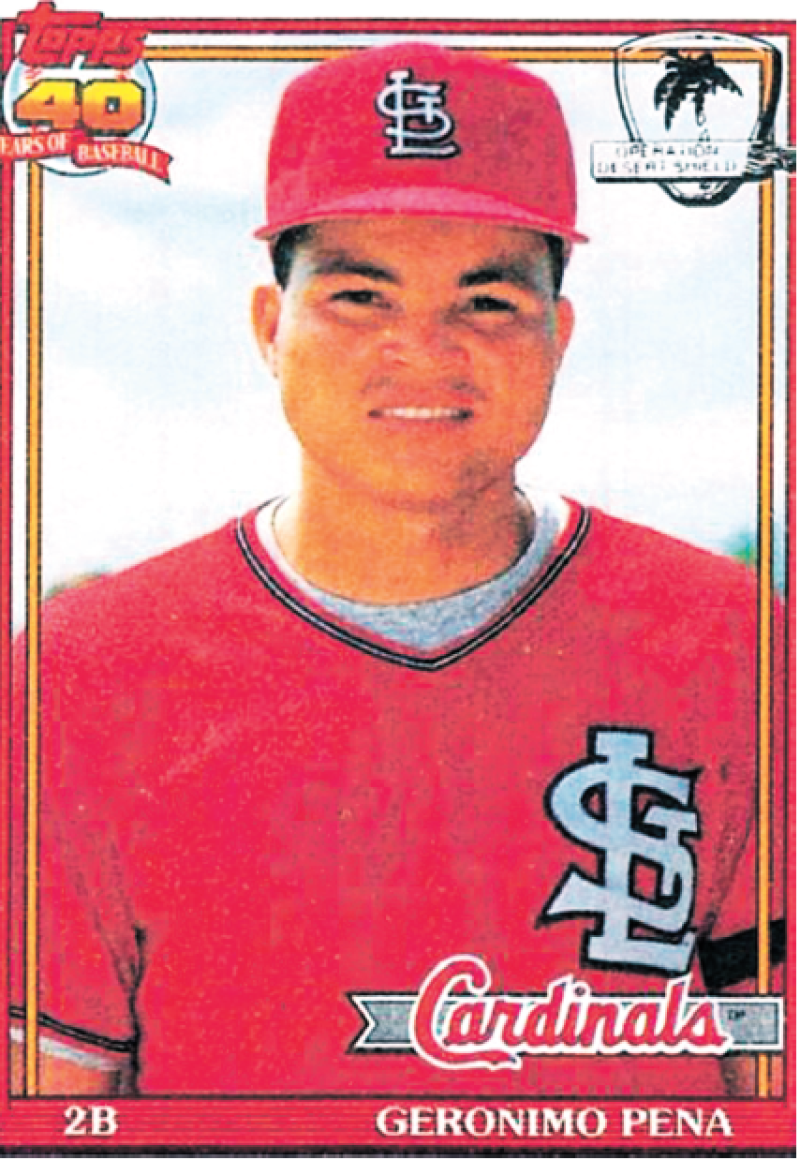 Gerónimo Peña jugó con los Cardenales en Grandes Ligas