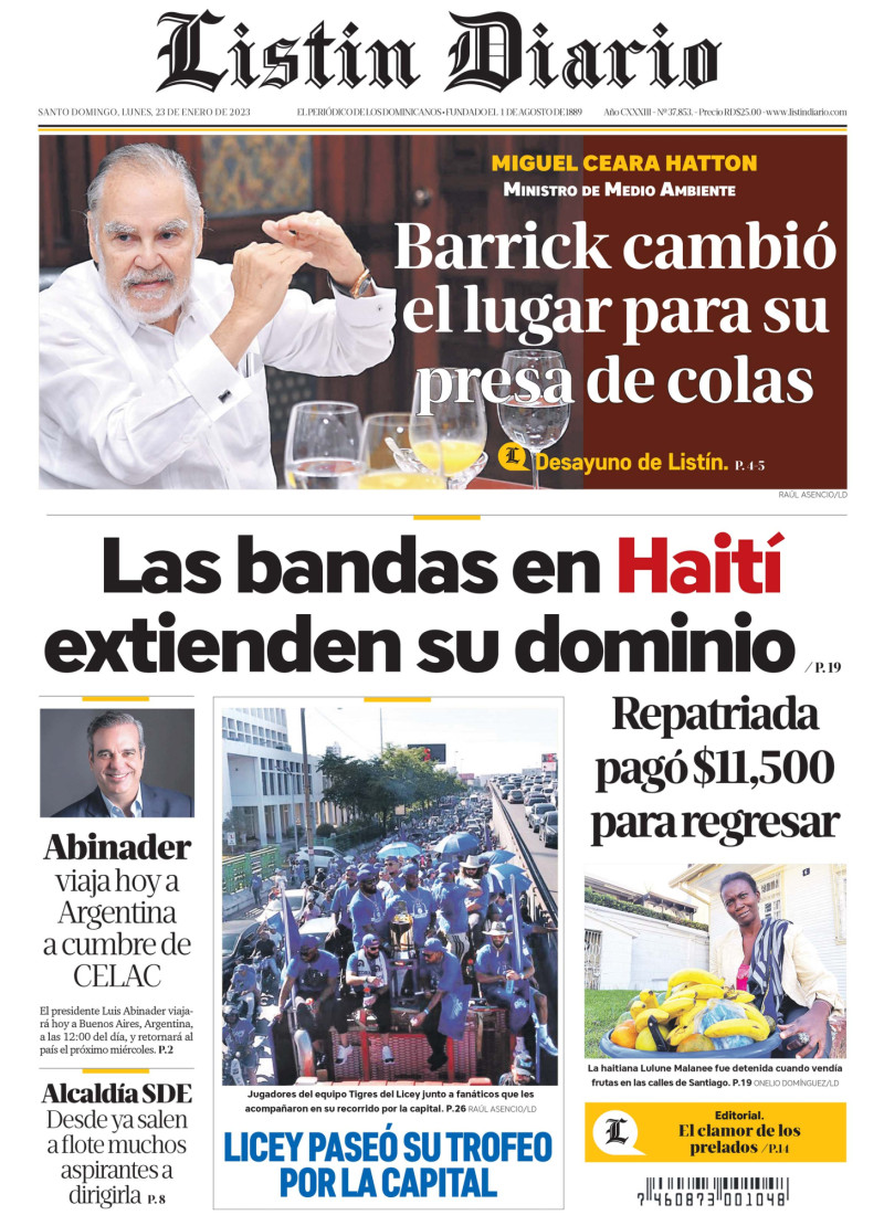 "Listín Diario 23-01-2023"| Listín Diario