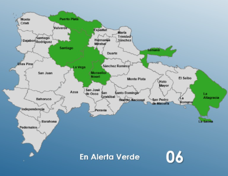 COE eleva a seis provincias en alerta verde, mientras que tornado ...