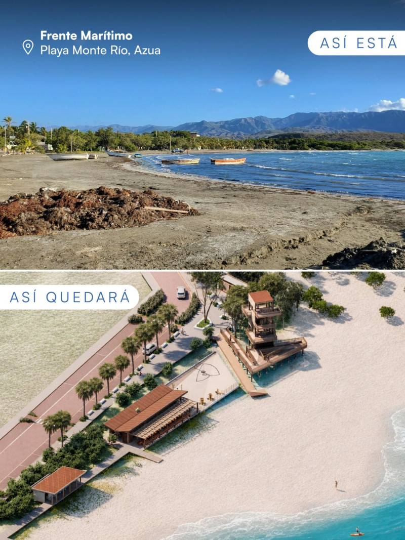 Turismo rescata la playa Monte Río de Azua con una inversión de RD$ 265 ...