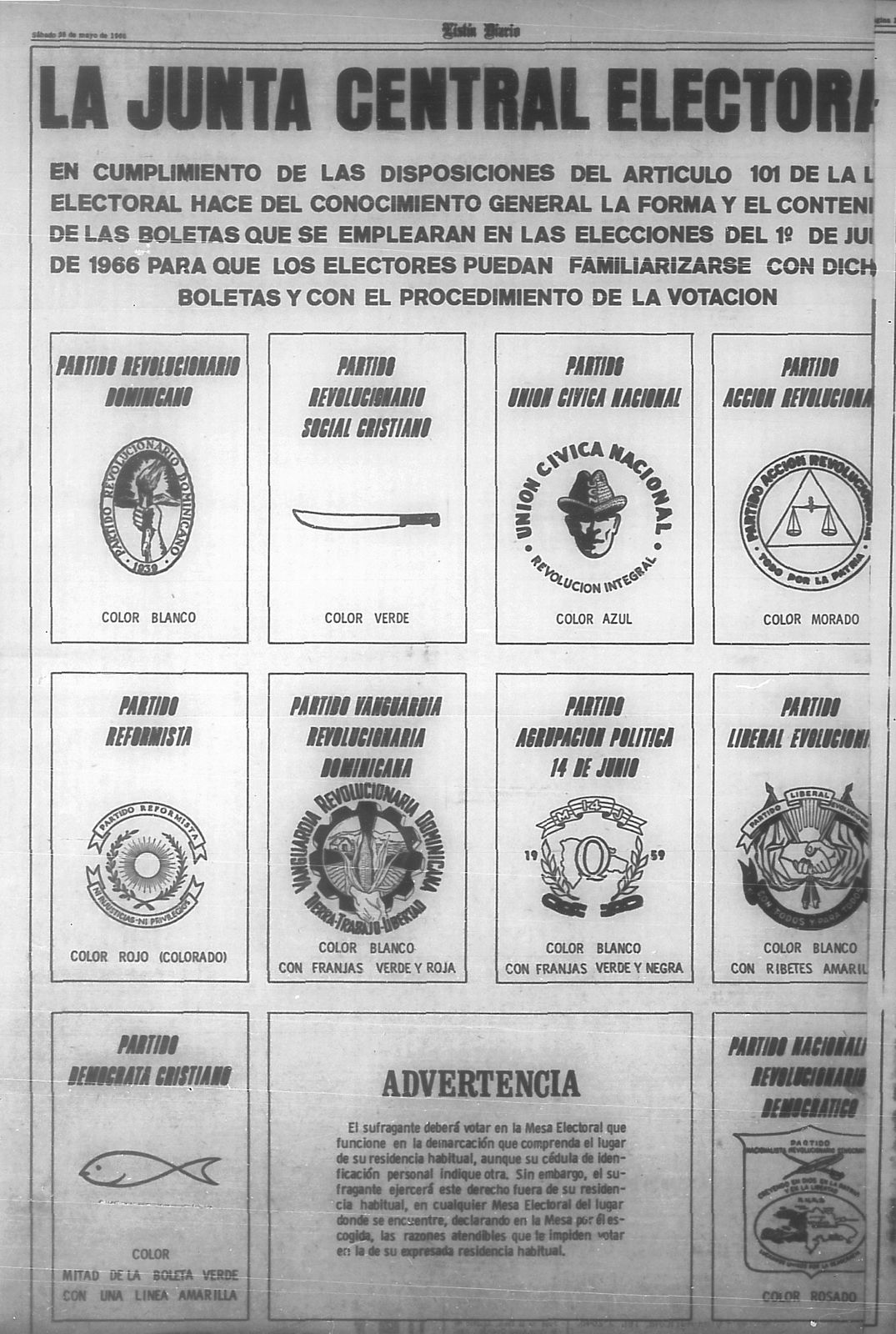 TBT electoral: Cómo fueron los comicios electorales de 1966
