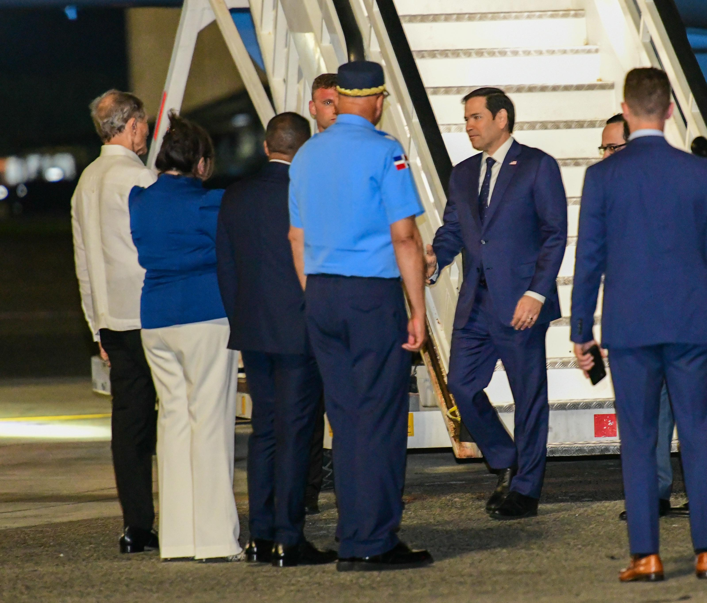 Marco Rubio llega a República Dominicana para su encuentro con Abinader